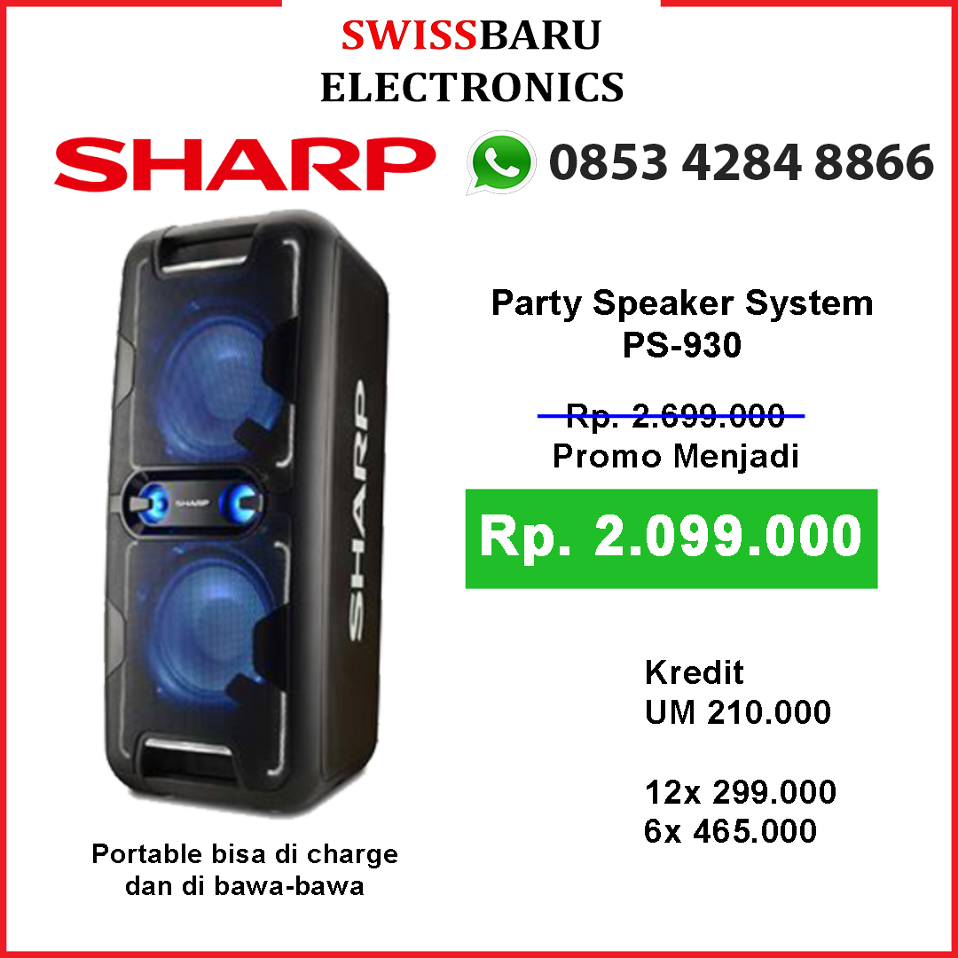 Promo Speaker Aktif Portable Sharp - Swiss Baru Electronics