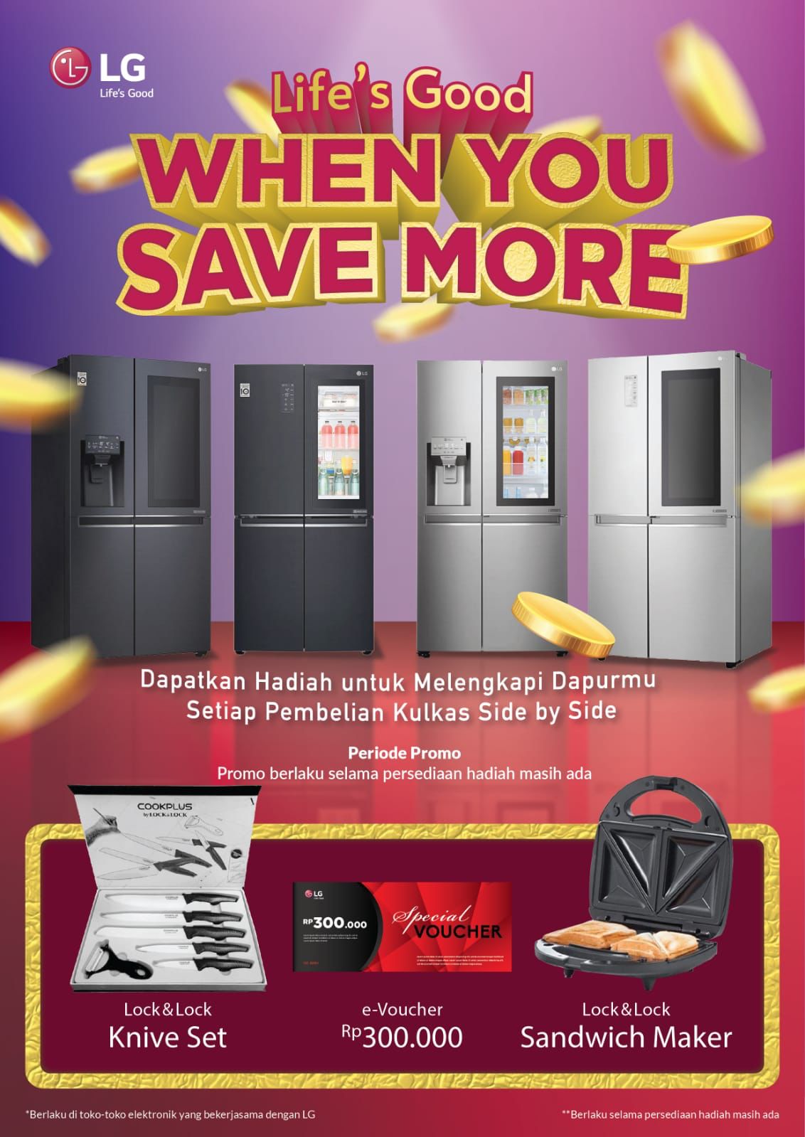 Beli Kulkas LG Side By Side Dapatkan Hadiah Menarik