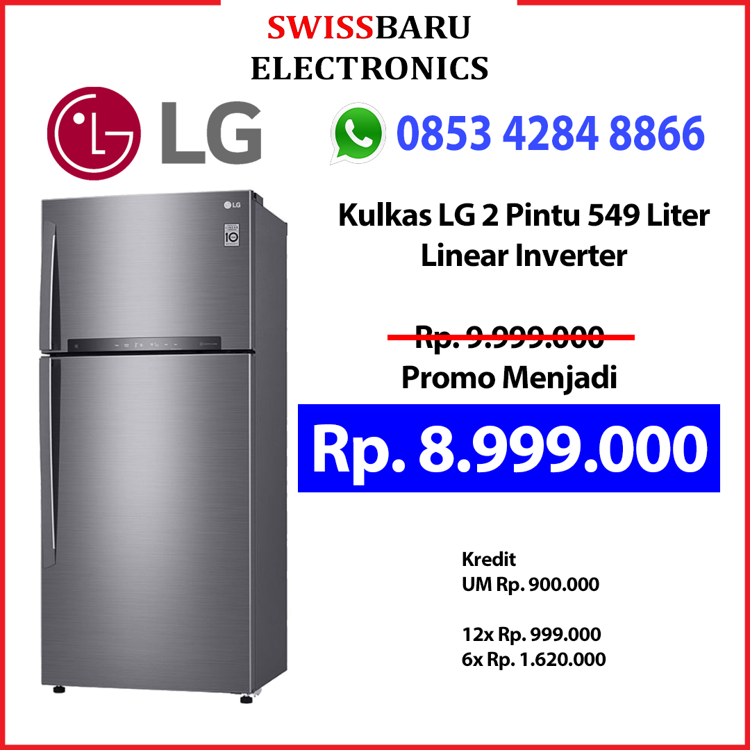 Promo Kulkas LG 2 Pintu Inverter - Swiss Baru Electronics