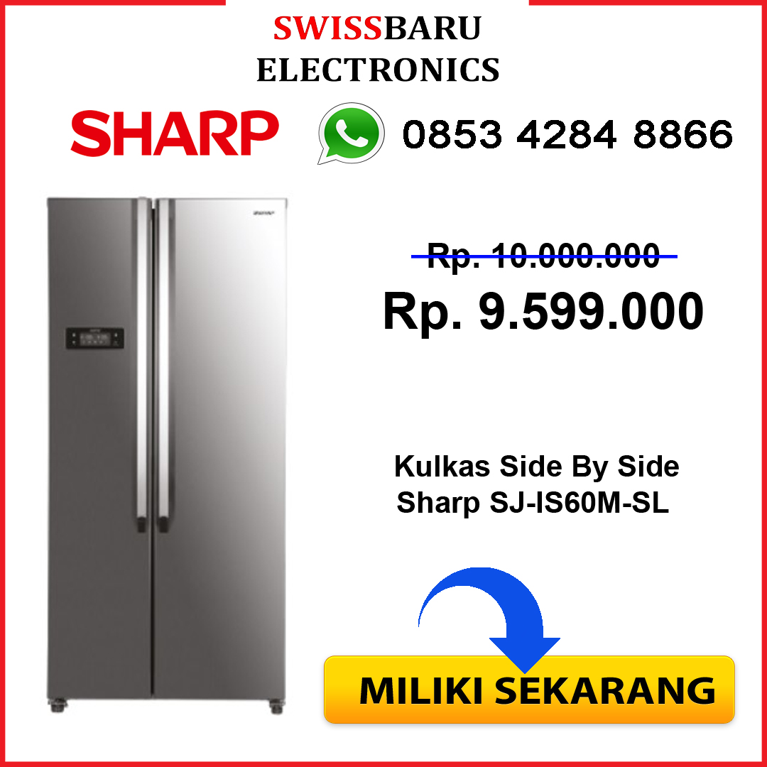 Promo Menarik Kulkas Sharp Side by Side Free Handphone