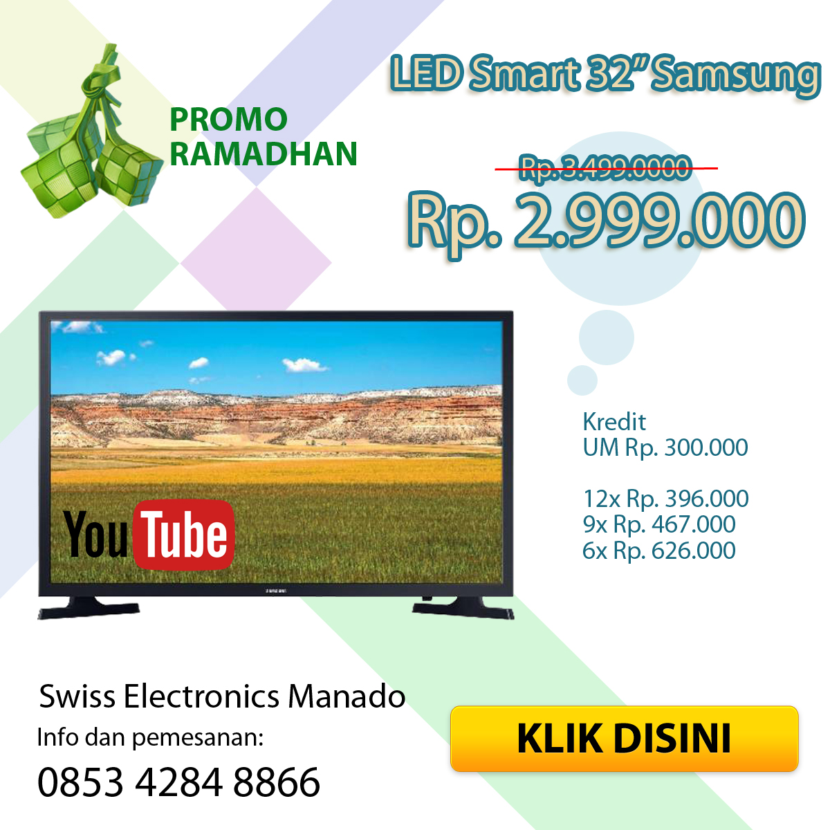 Jual TV LED Terbaru dan Terbaik di Manado - Swiss Baru Electronics
