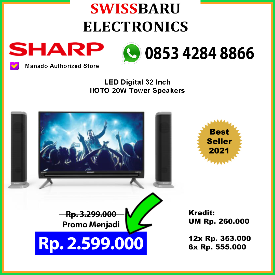 Daftar Harga TV LED Sharp Terbaru di Manado - Swiss Baru Electronics