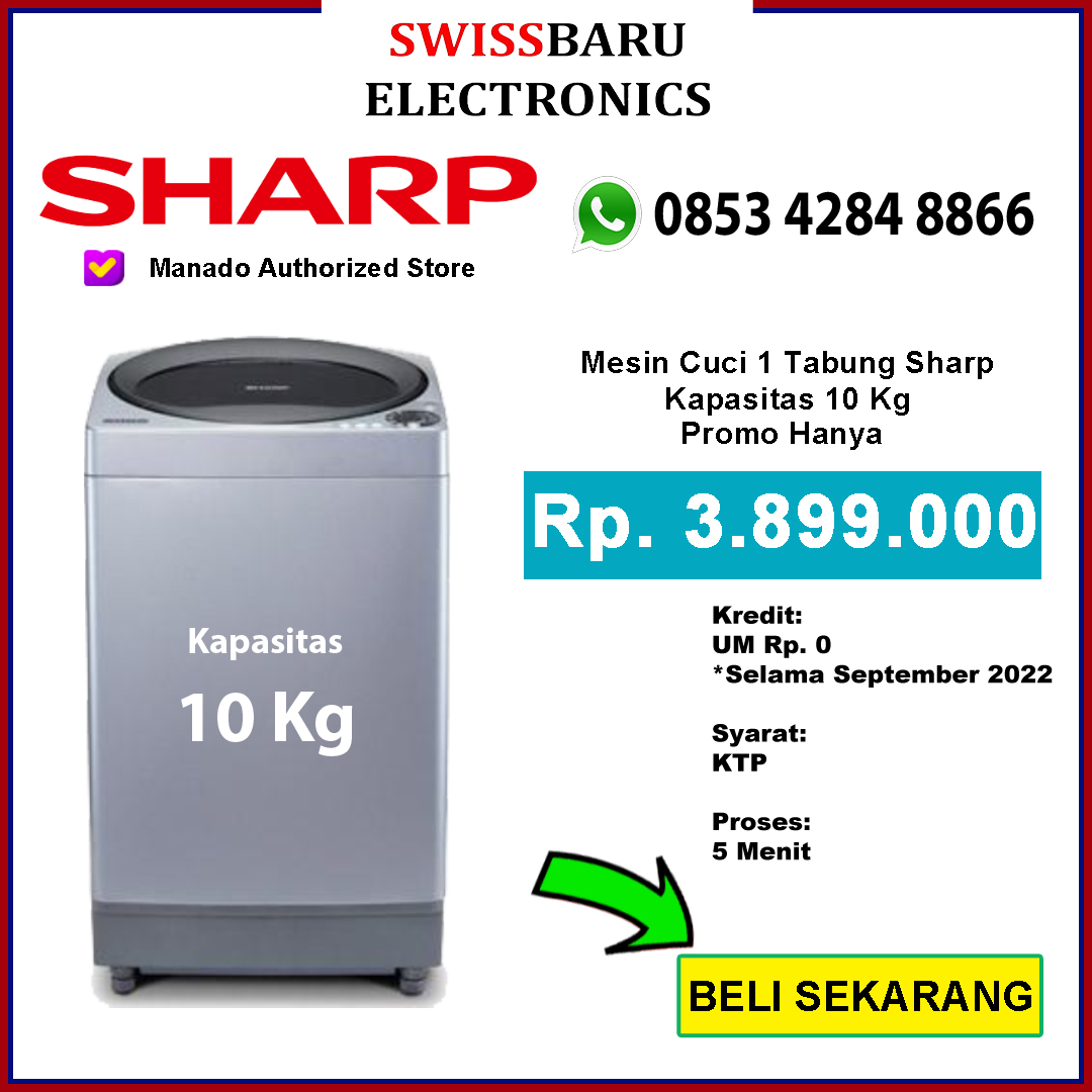 Beli Mesin Cuci Sharp Otomatis Gratis Listrik 1 Tahun