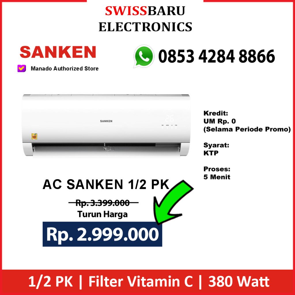 AC Sanken EC-05 Split 1/2 PK Standard – Swiss Baru Electronics | Toko ...